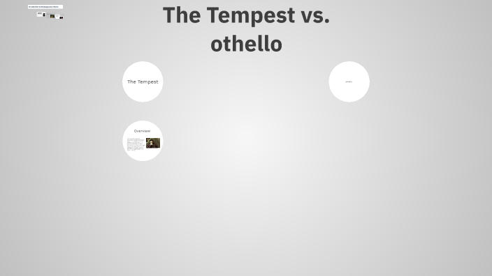 The Tempest vs. Othello by Percy Wells on Prezi