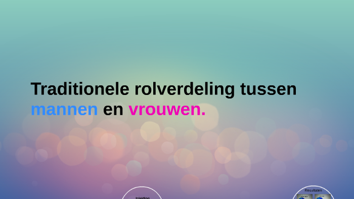 Traditionele rolverdeling tussen mannen en vrouwen. by Manon Geurts on ...