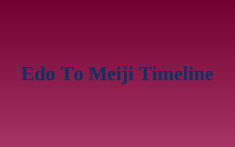 Edo To Meiji Timeline by Avery Lambden on Prezi