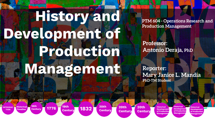 History and Development of Production Management by Mary Janice Mandia ...