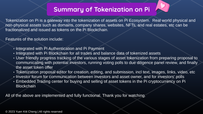 Summary of Tokenization on Pi by james lee on Prezi