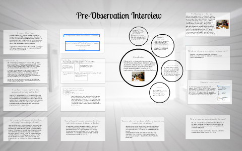 Pre-Observation Interview by Holly Scribner