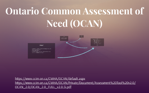 Ontario Common Assessment of Need (OCAN) by Joanne Valle on Prezi