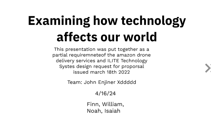 Examining how technology affects our world by Noah Liban on Prezi