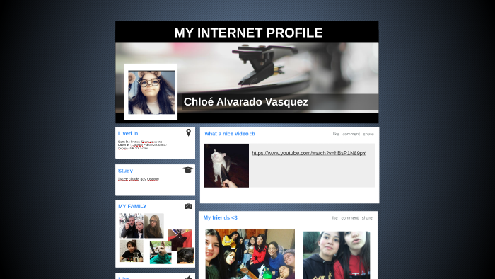 MY INTERNET PROFILE by on Prezi