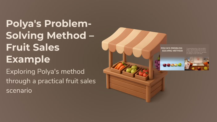 Polya's Problem-Solving Method – Fruit Sales Example by Ashley Luna on ...