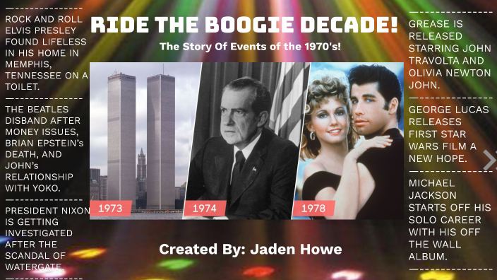 Ride the Boogie Decade! by Jaden Howe on Prezi