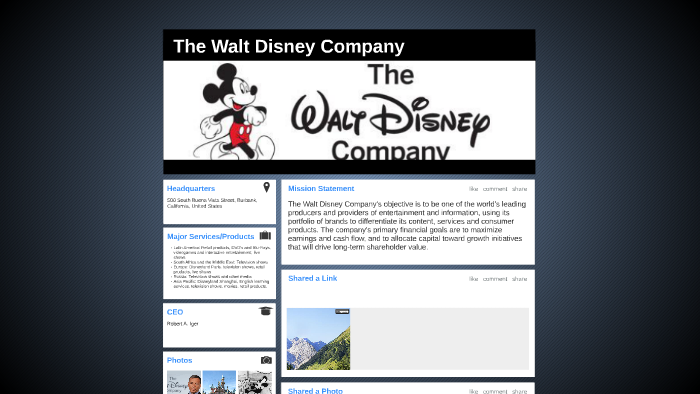 The Walt Disney Company by Sarah Witherow on Prezi