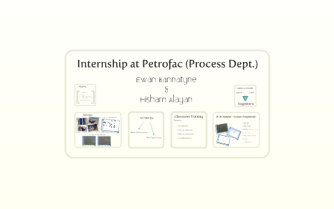 Internship at Petrofac by Hisham Alayan on Prezi