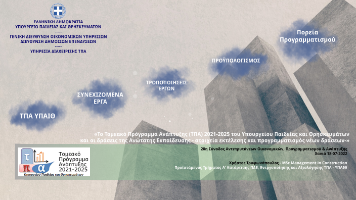 Το Τομεακό Πρόγραμμα Ανάπτυξης (ΤΠΑ) 2021-2025 του Υπουργείου Παιδείας ...