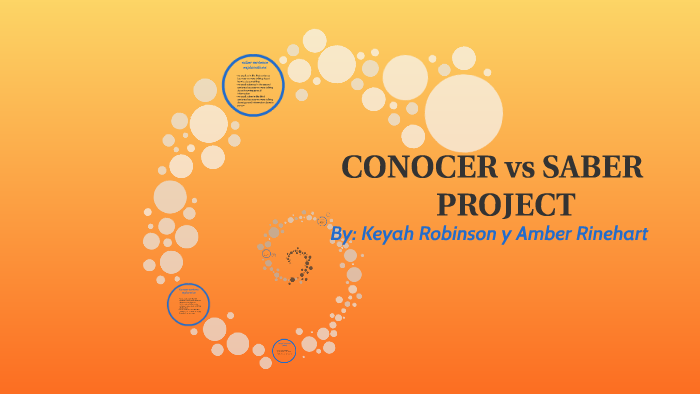 CONOCER vs SABER by keyah robinson on Prezi