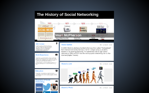 The History of Social Networking by Imari McPherson on Prezi