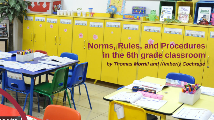 Norms, Rules, and Procedures in the 6th grade classroom by Kimberly ...