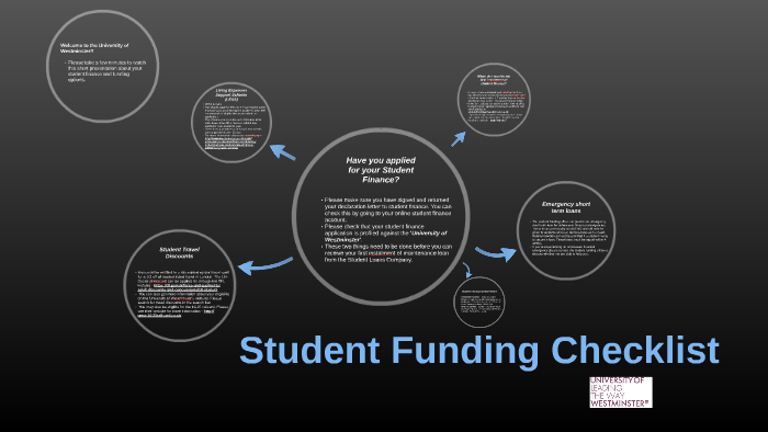 Student Funding Checklist by Steve Anderson on Prezi