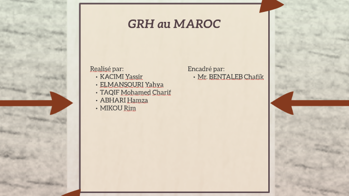 GRH au MAROC by YASSIR KACIMI on Prezi