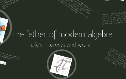 the father of modern algebra by aleeza fatima on Prezi