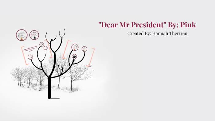 "Dear Mr President" By: Pink by Hannah Therrien on Prezi