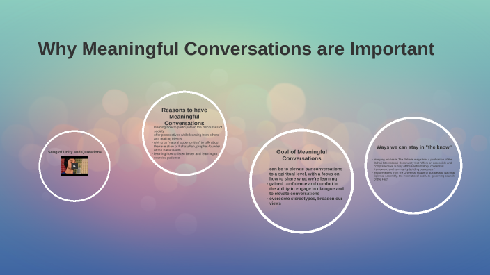 Why Meaningful Conversations are Important by Sarai Embaye on Prezi