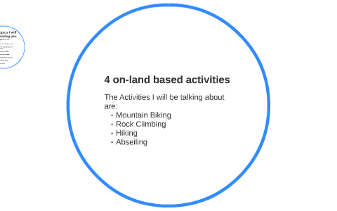 4 on-land based activites by Connor otter on Prezi