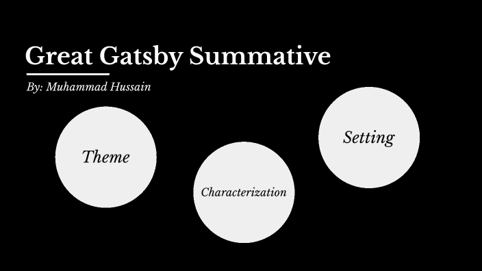 Great Gatsby Summative Assessment by Muhammad Hussain _ Student ...