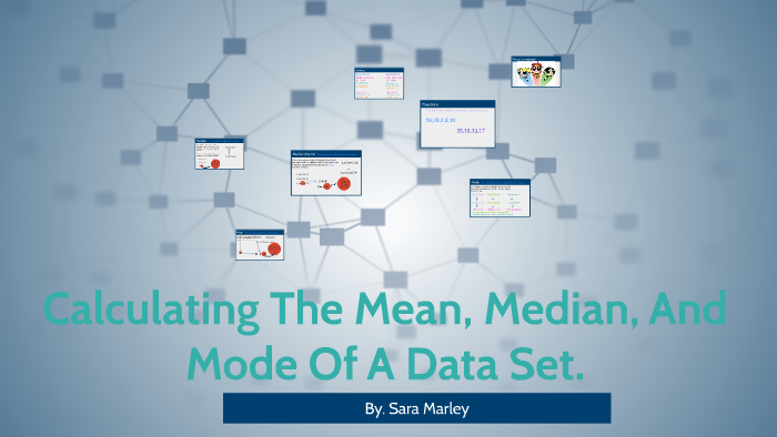 Calculating The Mean, Median, and Mode of a Data Set. by Sara Marley