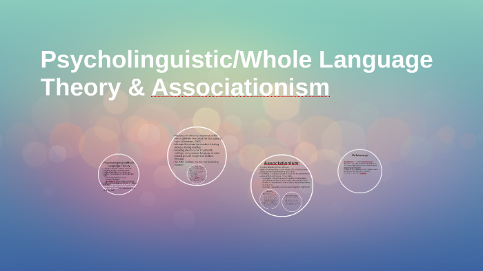 Psycholinguistic/Whole Language Theory & Associationism by Alexis Rydin ...