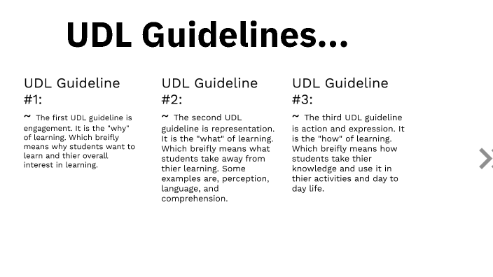 UDL Guidelines by Sydnie Hart on Prezi