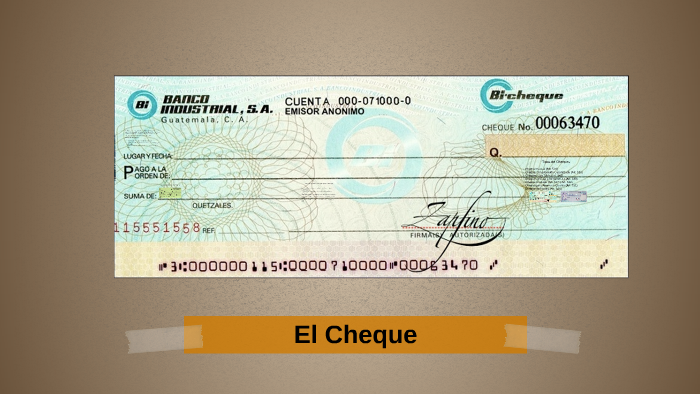 Ejemplo De Cheque De Caja