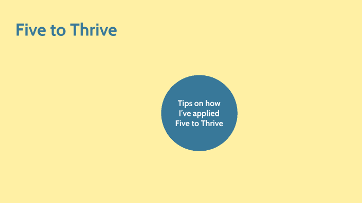 Five to Thrive by Christopher Pugh on Prezi