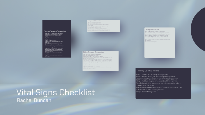 Vital Signs Checklist and Check off by Rachel Duncan on Prezi