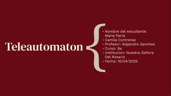 Teleautomaton by Maria Parra on Prezi