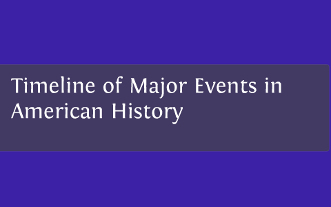 Timeline of Major Events in American History by courtney bryant on Prezi