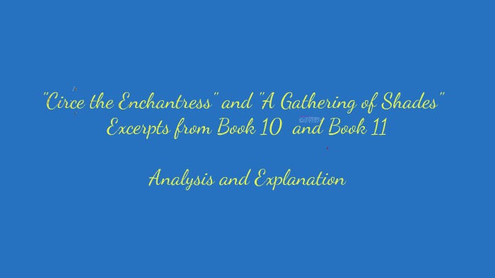 "The Enchantress Circe" and "A Gathering of Shades" by Casey Roche on Prezi