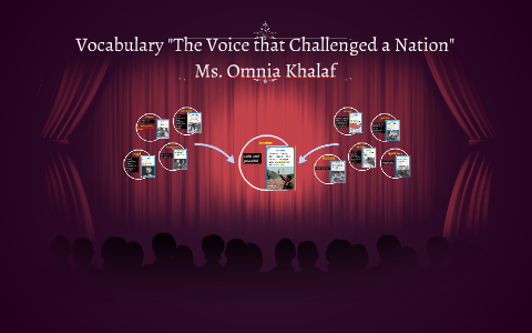 Vocabulary "The Voice that Challenged a Nation" by Omnia Khalaf on Prezi