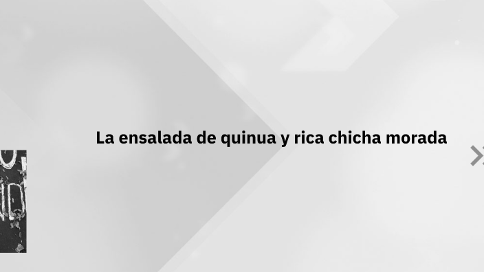 La ensalada de quinua y rica chicha morada by Sebastian Fabrizio ...