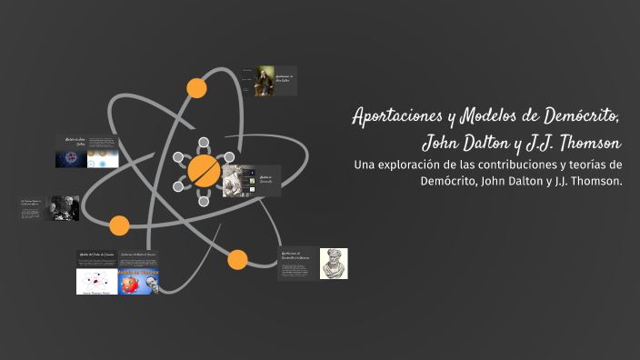 Aportaciones y Modelos de Demócrito, John Dalton y J.J. Thomson by ...