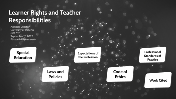 Learner Rights and Teacher Responsibilities by Michaela Chastain on Prezi