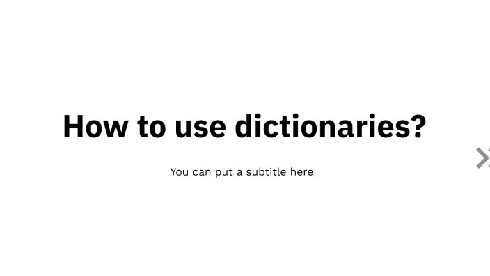 How to use dictionaries? by Ali Darabi on Prezi