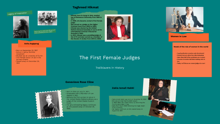 The First Female Judges by roz osman on Prezi