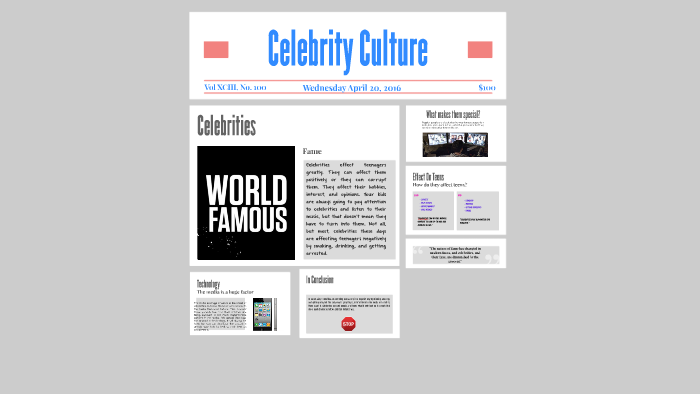 Celebrity Culture by Emily Trueman on Prezi