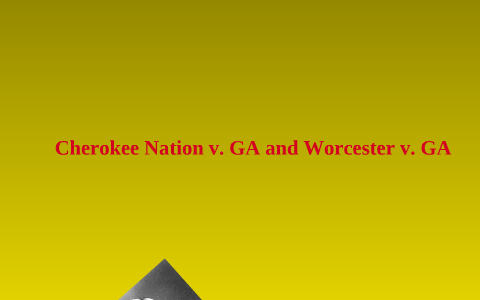 Cherokee Nation vs. Georgia and Worcester vs. Georgia by Thomas Morris ...