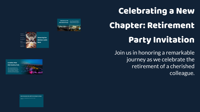 Celebrating a New Chapter: Retirement Party Invitation by Julio Jimenez ...