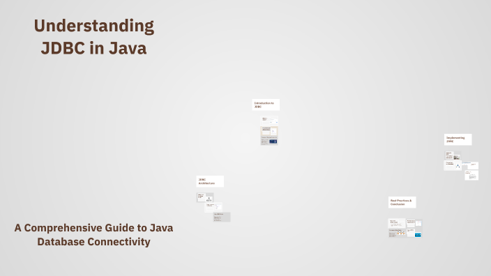 Understanding JDBC in Java by SIMRAN SULTANA on Prezi