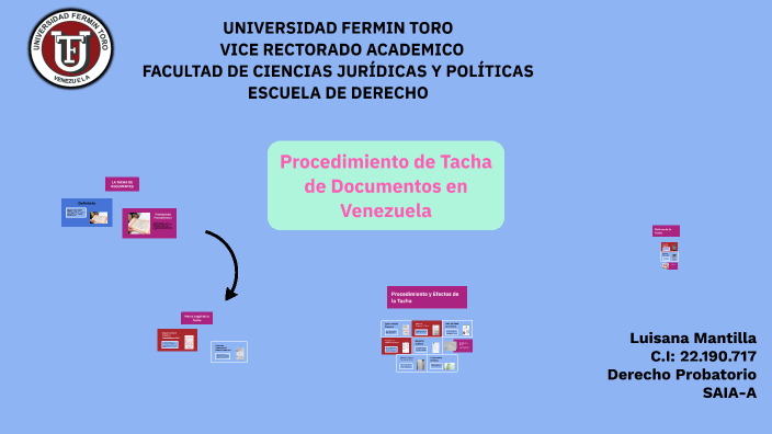 Procedimiento de Tacha de Documentos en Venezuela by Luisana Mantilla on Prezi