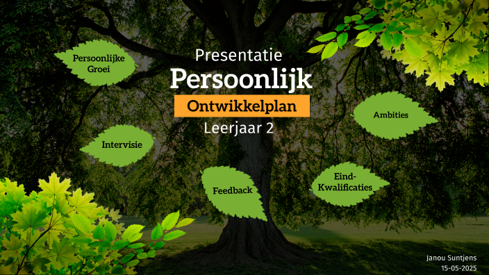 Presentatie Persoonlijk Ontwikkelplan - Leerjaar 2 by Janou Suntjens on ...