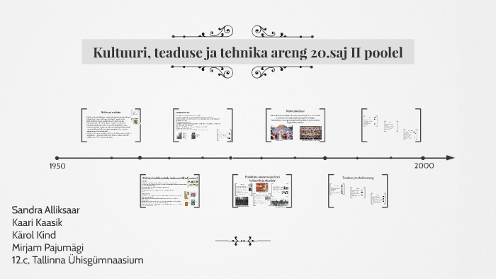 Kultuuri, teaduse ja tehnika areng 20.saj II poolel by Kaari Kaasik on ...