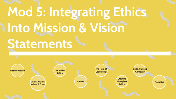 Mod 5: Integrating Ethics into Mission & Vision Statements by Collin ...