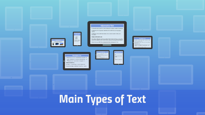 Main Types of Text by Matt Beck on Prezi