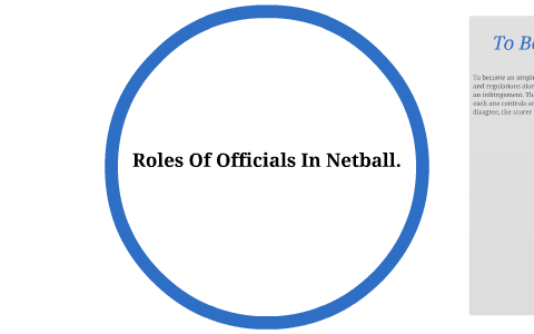 Roles Of Officials In Netball. by Maxine Steer on Prezi