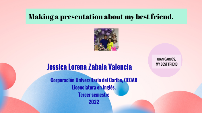 Making a presentation about my best friend. by JESSICA LORENA ZABALA ...